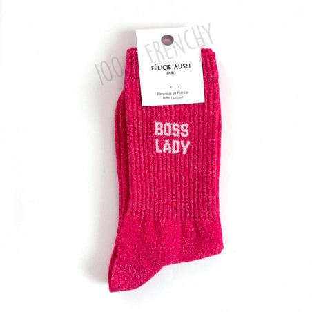 Félicie socks also 36-40 Boss lady, pink with sequins