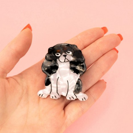 Barrette Coucou Suzette en forme de chien Cavalier King Charles