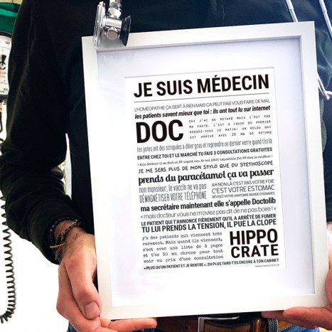 Affiche Je suis médecin, super cadeau amusant pour un docteur